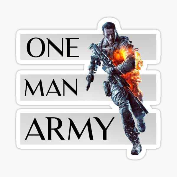 "One man warrior" Sticker for Sale by Amitgupta123 | Redbubble