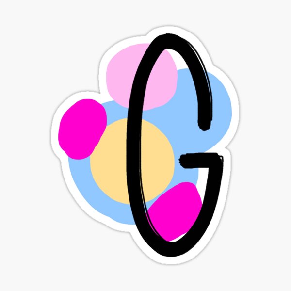 "Colorful Letter G" Sticker for Sale by ameliaesmith | Redbubble