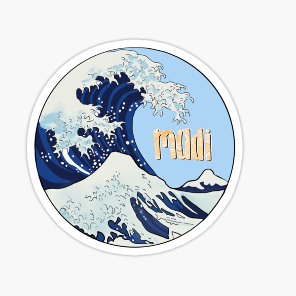 "Madi wave " Sticker by ArtbyAnkitha | Redbubble