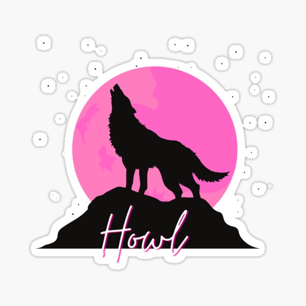 "Howl!" Sticker for Sale by Aardwolff86 | Redbubble