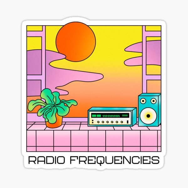 "Radio Frequencies - Aesthetic Vaporwave" Sticker by justkidding-co ...