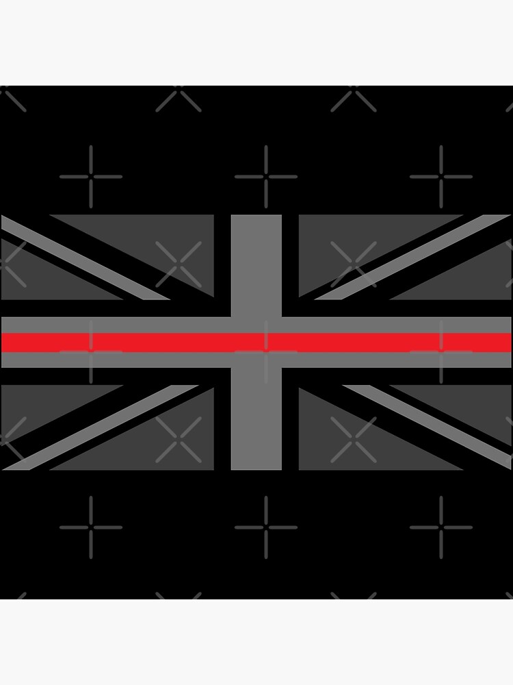 "Thin Red Line UK Fire Service Fire Brigade Fireman Firefighter" Poster ...