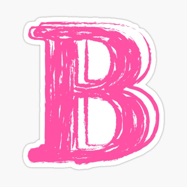 "Pink Letter B Sticker" Sticker for Sale by TyronMorgan | Redbubble