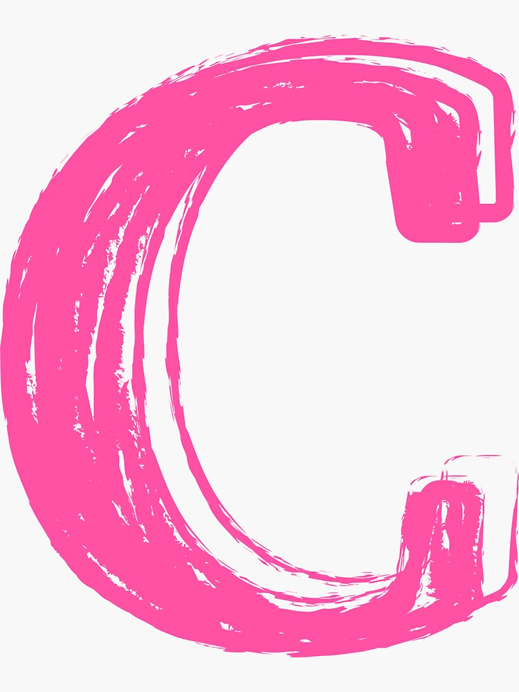 "Pink Letter C Sticker" Sticker for Sale by TyronMorgan | Redbubble