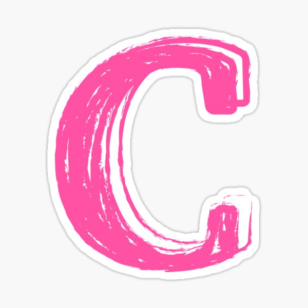 "Pink Letter C Sticker" Sticker for Sale by TyronMorgan | Redbubble