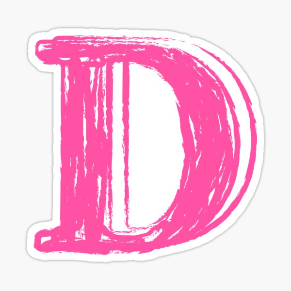 "Pink Letter D Sticker" Sticker for Sale by TyronMorgan | Redbubble