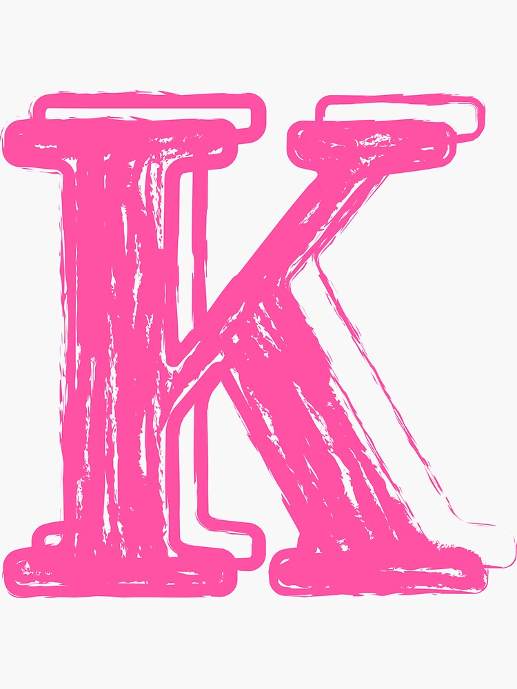 "Pink Letter K Sticker" Sticker for Sale by TyronMorgan | Redbubble
