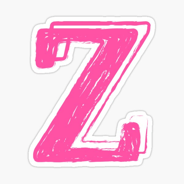 "Pink Letter Z Sticker" Sticker for Sale by TyronMorgan | Redbubble