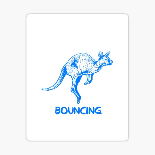 "Bouncing." Sticker by MumboJimboX | Redbubble