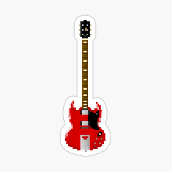 "Gibson SG Electric Cherry Red Guitar" Sticker for Sale by ...