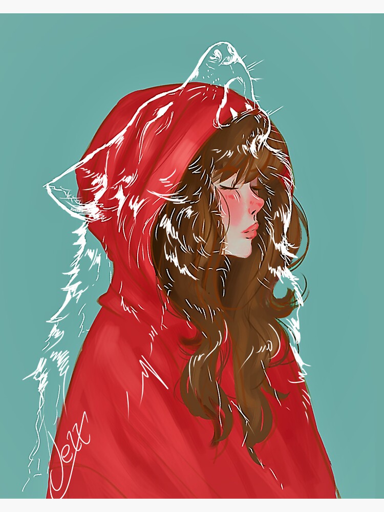 "little red riding rood" Sticker by jezzartt | Redbubble