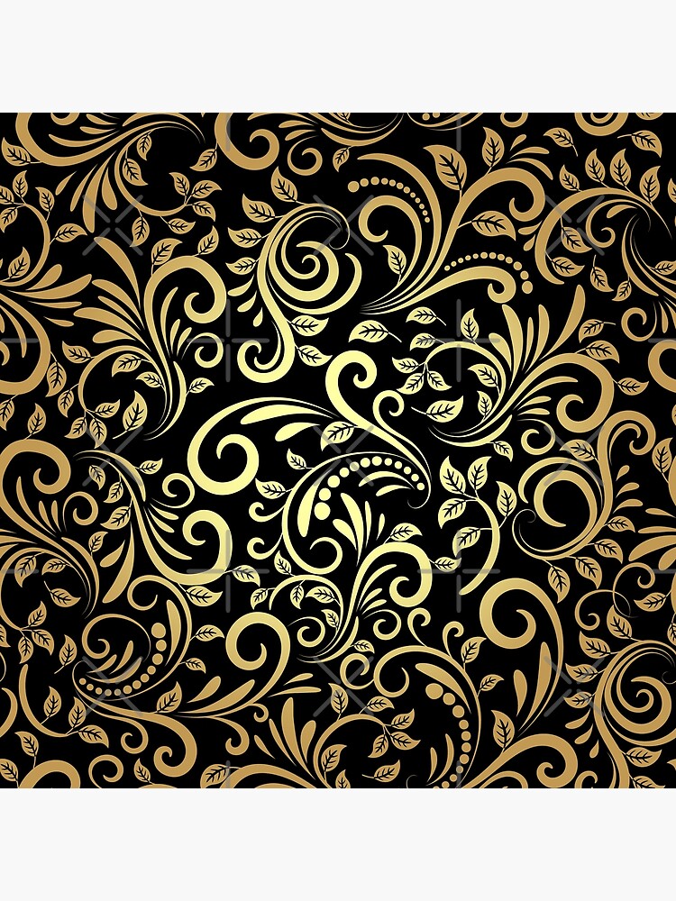 "Black and Gold Royalty Pattern" Poster by iamwowie | Redbubble