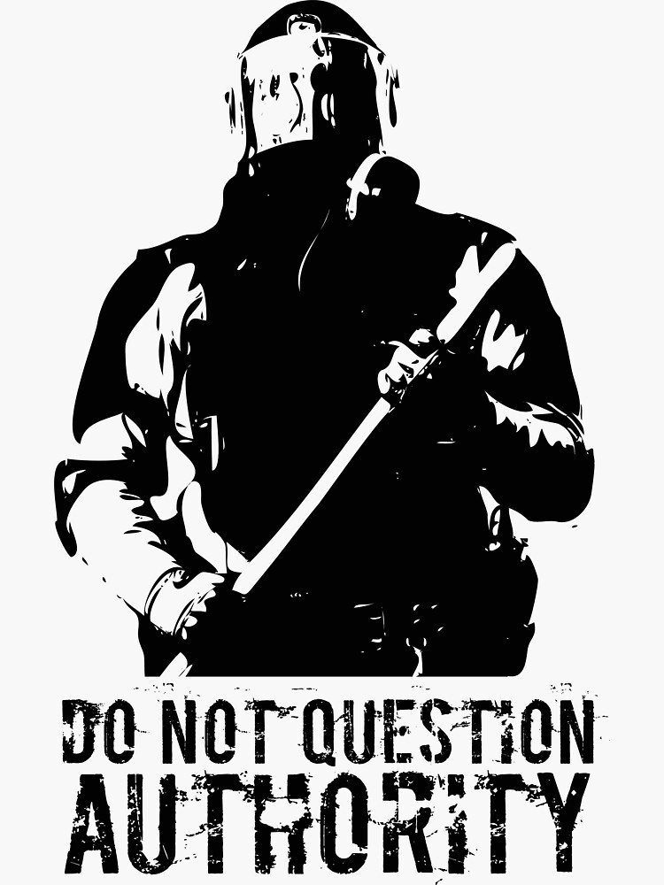 "Do not Question Authority" Sticker for Sale by thegypsycaravan | Redbubble