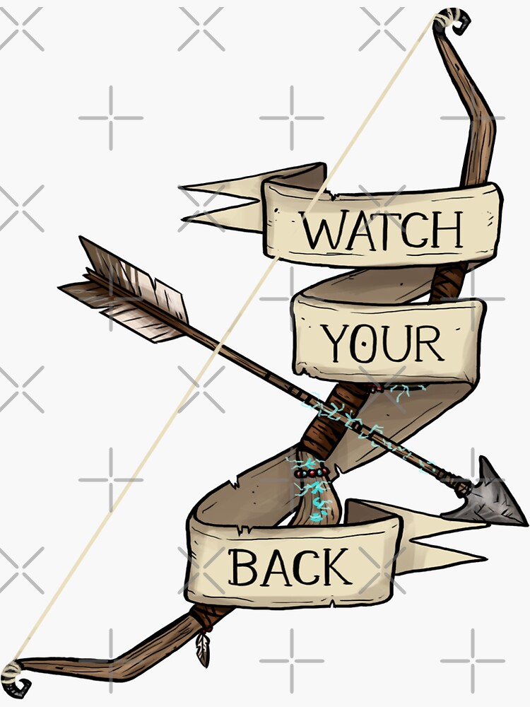 "Archer - Watch Your Back" Sticker by sheppard56 | Redbubble