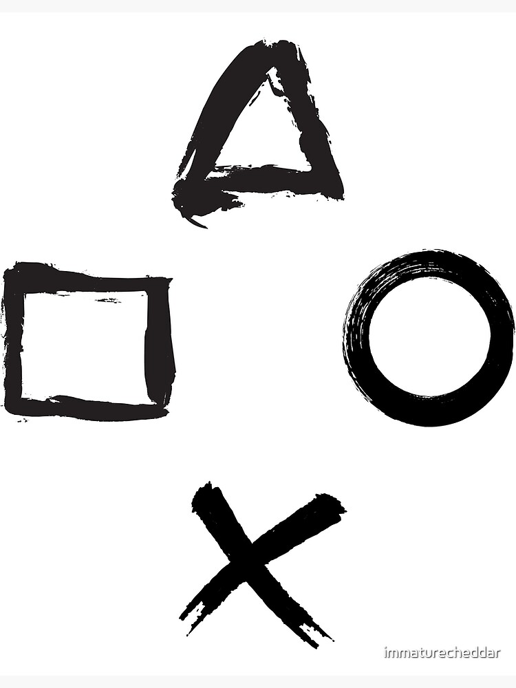 Póster «Playstation X Cuadrado Círculo Triángulo jugadores PS4 PS5» de ...