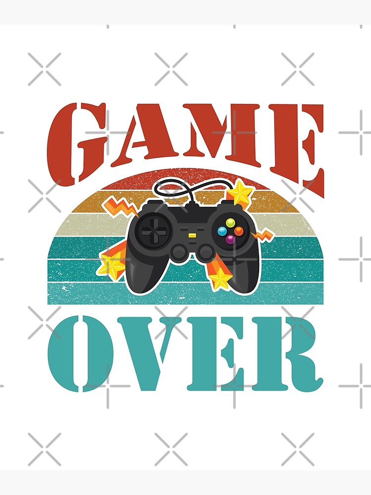 "Vintage Game Over Design for Gamers" Poster by ecdato | Redbubble