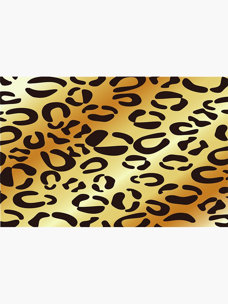 "Golden Leopard" Sticker by DreamyPatterns | Redbubble