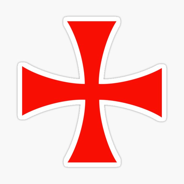 "Templar Cross" Sticker by Bubbledavid | Redbubble