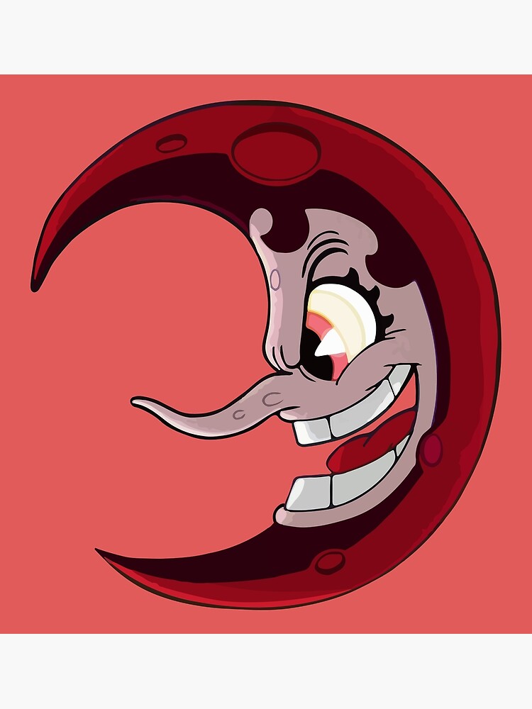 "Moon boss cuphead" Poster by Catharthic | Redbubble