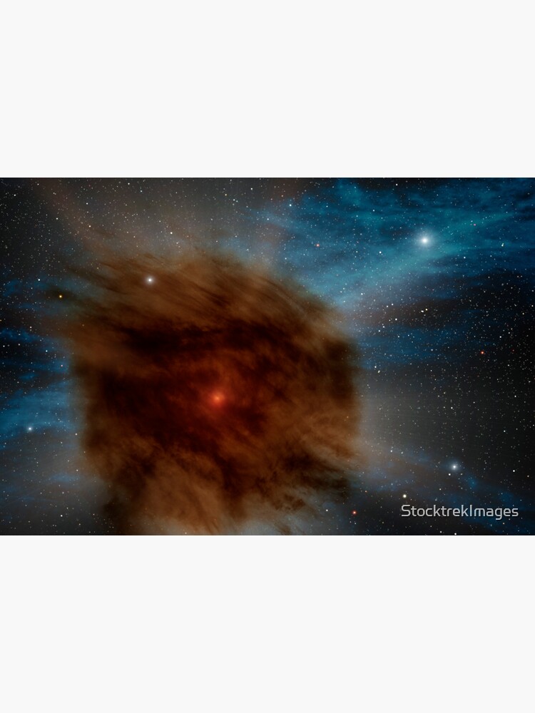"An outer shell of gas and dust from an erupted star obscures the ...