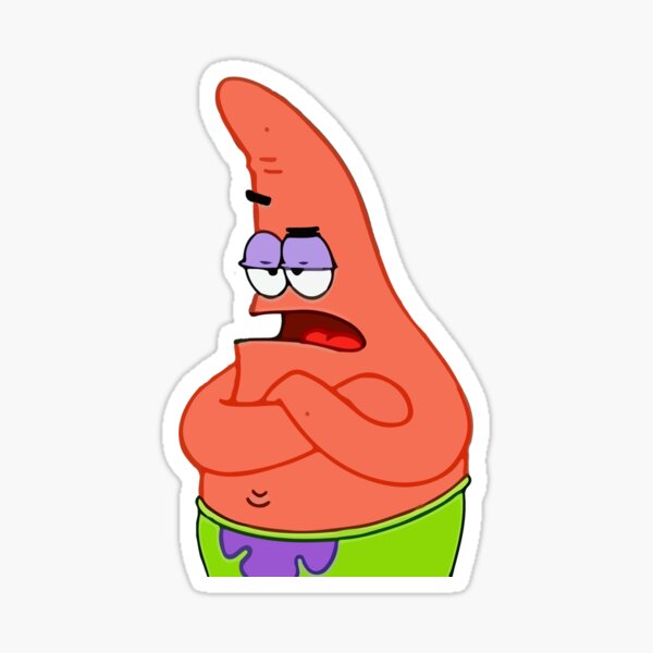 "Patrick is not amused" Sticker for Sale by IamJustin | Redbubble
