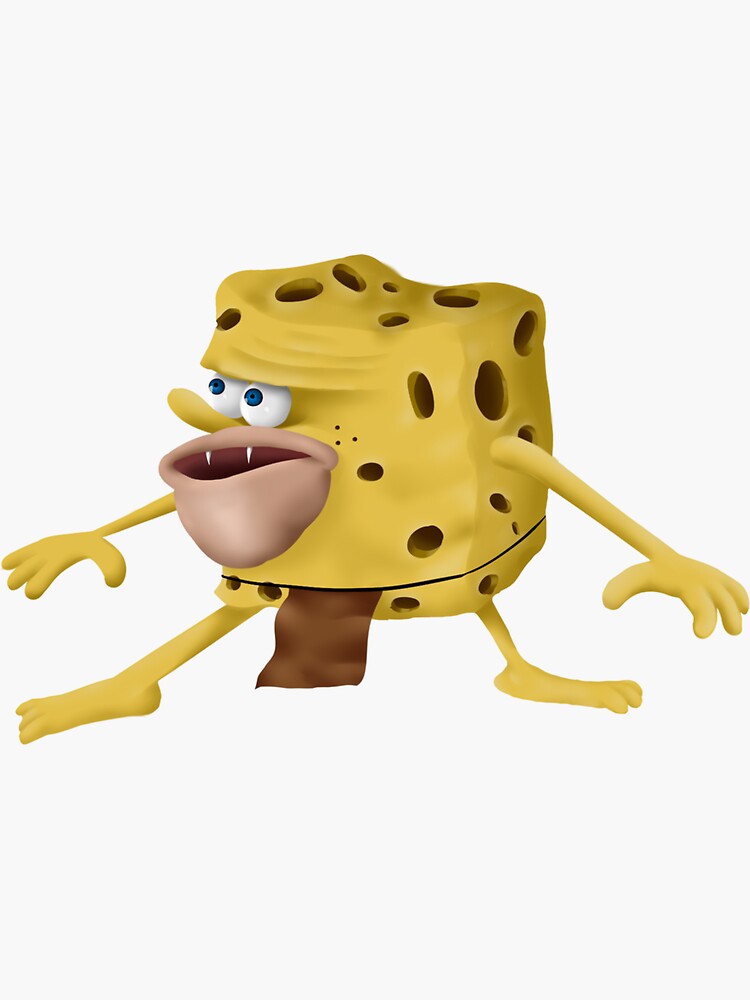 "Primal Spongebob" Sticker for Sale by Justin Is my name | Redbubble