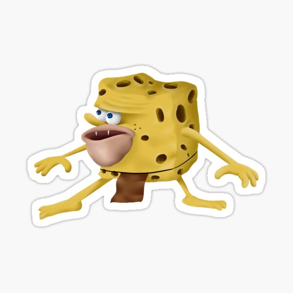 "Primal Spongebob" Sticker for Sale by Justin Is my name | Redbubble