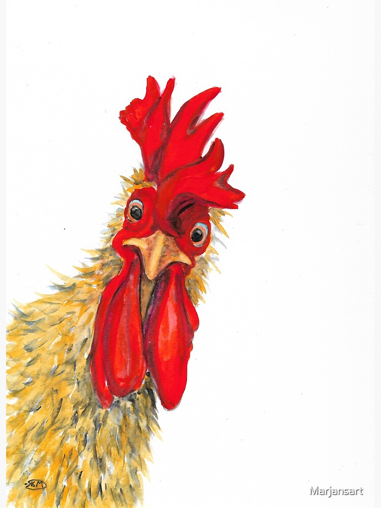 "Rooster being Cocky" Poster by Marjansart | Redbubble