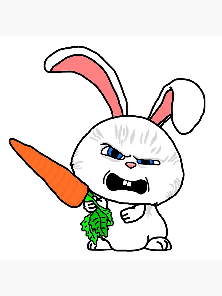 Conejo Enojado Ilustración De Conejo Enojado De Fondo Azul Y Más