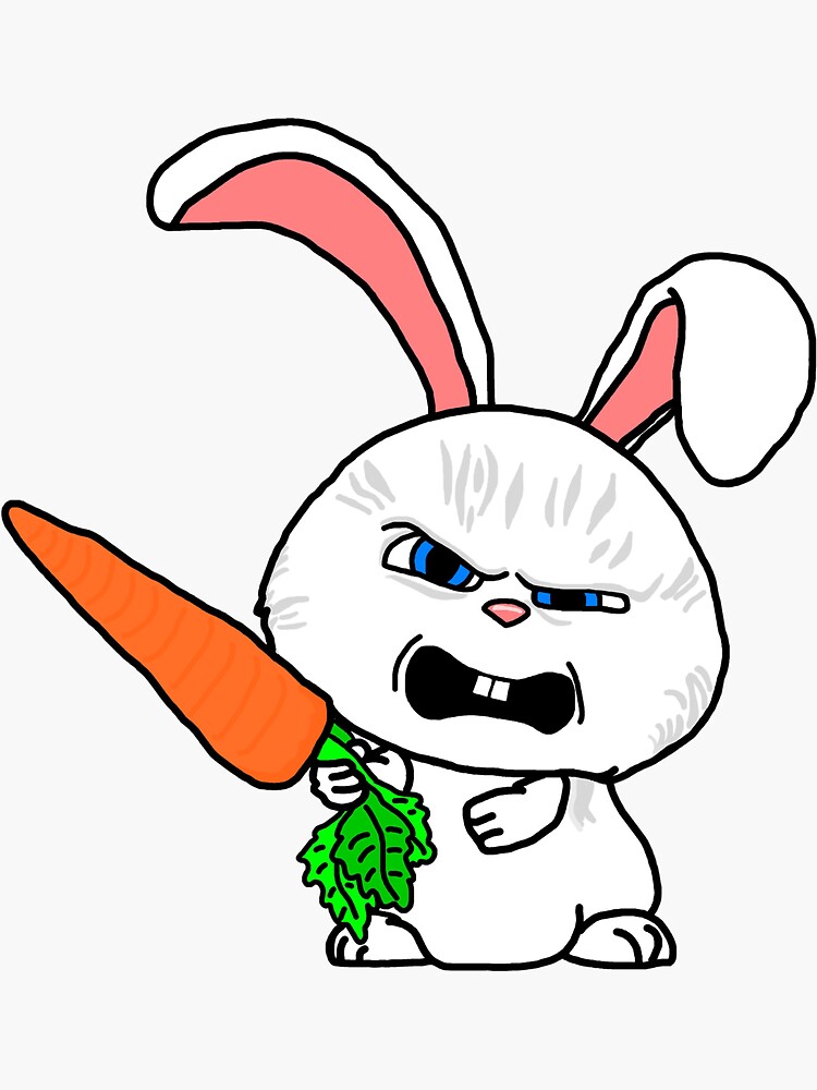 "Angry Rabbit" Sticker for Sale by imphavok | Redbubble