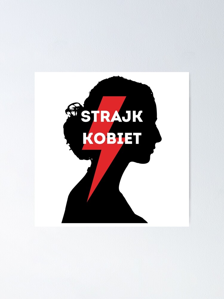 Póster «Strajk Kobiet - silueta de mujer - versión negra» de ...