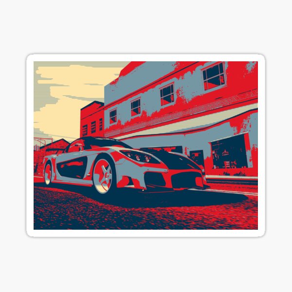 "RX7 Veilside Front 2" Sticker by NawbuSmart | Redbubble