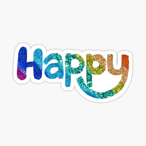 "happy" Sticker by Rqwst | Redbubble