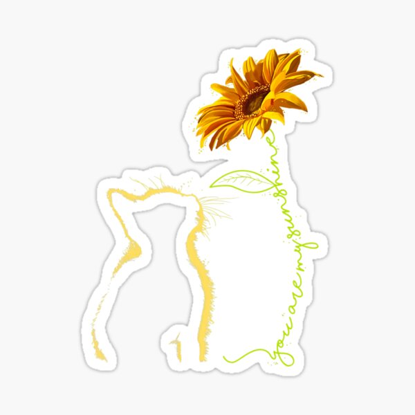 "Cat You Are My Sunshine Cats Tee Gifts.png" Sticker by NicholeSchmid ...