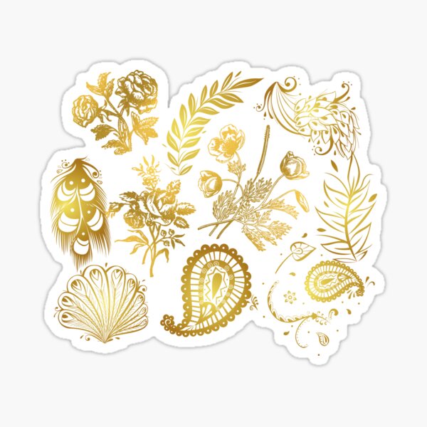 ""Gold Addiction" Collection" Sticker for Sale by TNHCreations | Redbubble