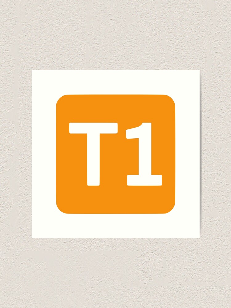 Lámina artística «Logotipo de la línea 1 de los trenes del metro de ...