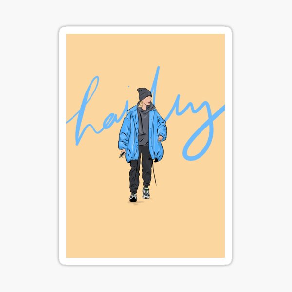 "Hailey Bieber Fashion illustration" Sticker for Sale by nowayholsay ...