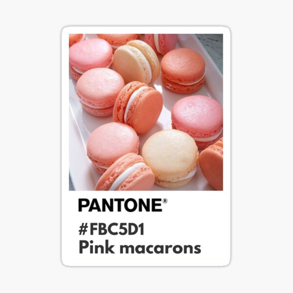 "Pink macarons pantone colors " Sticker for Sale by softlycarol | Redbubble