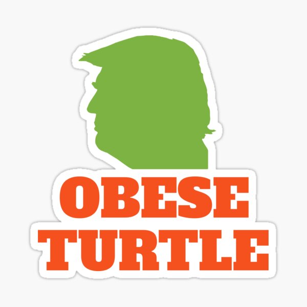 "Obese Turtle Trump Face Tortoise" Sticker for Sale by jacks-tees ...