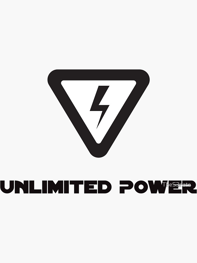"Unlimited Powa" Sticker by TheS3nate | Redbubble