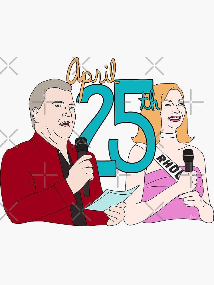 "April 25th!" Sticker for Sale by thecompassrose | Redbubble