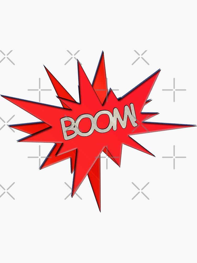 "Boom - Comics word art" Sticker by FancyBubble | Redbubble