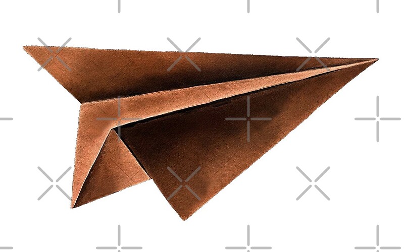 "Golden Paper Airplane" by Aviation Tees | Redbubble