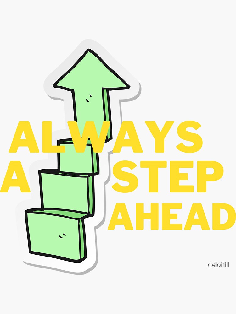 "Always A Step Ahead To The Next Level Motivation Graphic Text Design ...
