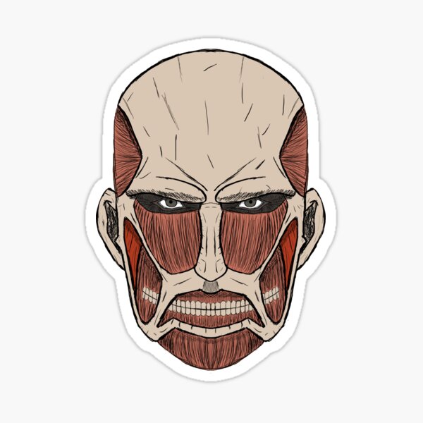 "Colossal Titan - Attack on Titan - Colored" Sticker for Sale by ...