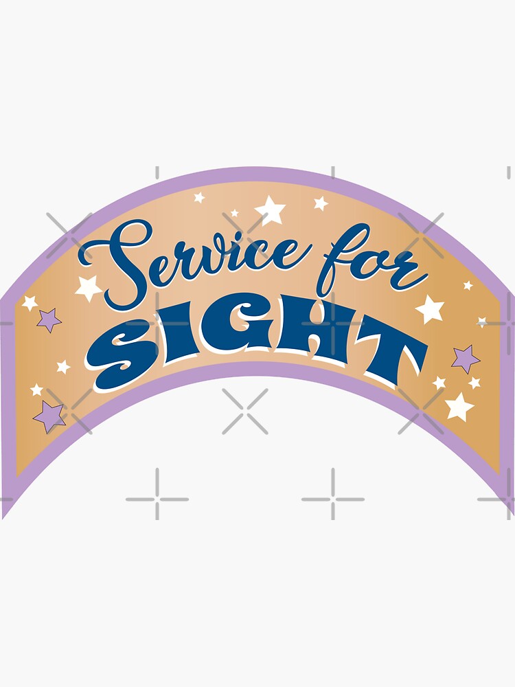 "Service For Sight" Sticker by miralbarart | Redbubble