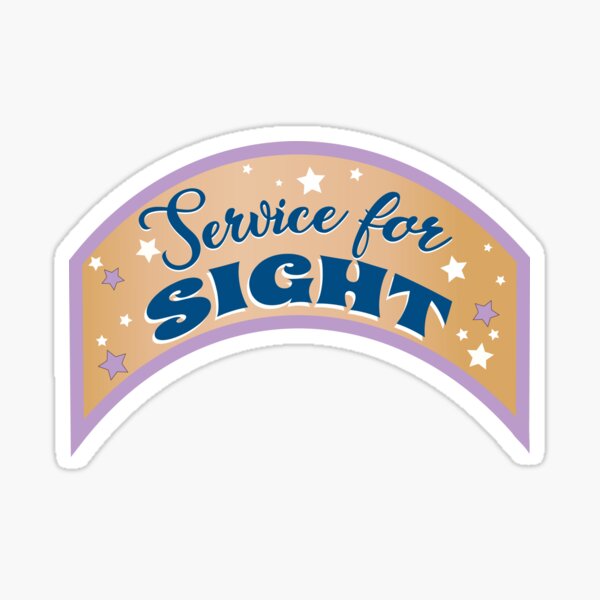 "Service For Sight" Sticker by miralbarart | Redbubble