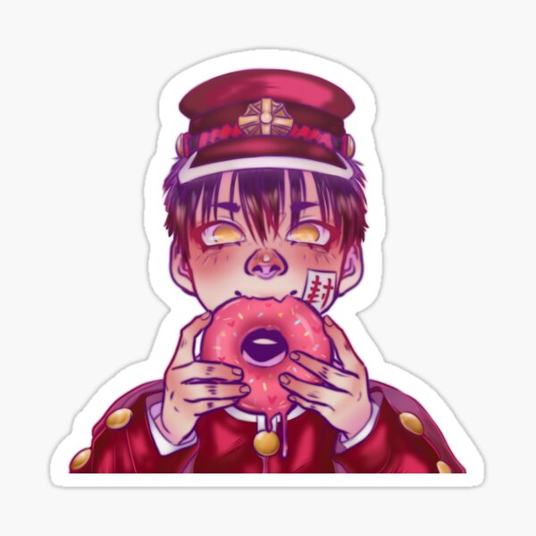 "toilet bound hanako kun hanako eating a donut" Sticker for Sale by ...