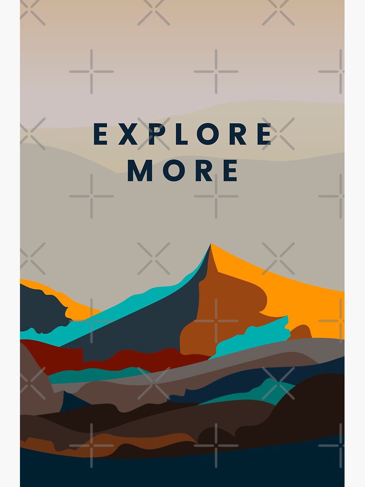 "Explore More!" Sticker for Sale by heldesign | Redbubble