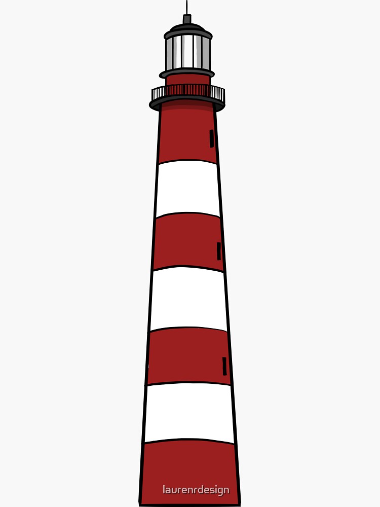 "Assateague Lighthouse" Sticker for Sale by laurenrdesign | Redbubble